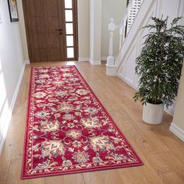 Hanse Home Teppich &raquo;Caracci&laquo; rechteckig 8 mm H&ouml;he L&auml;ufer, Orientalisch, Kurzflor, Wohnzimmer, Schlafzimmer, Esszimmer rot Jute, Polyester, 