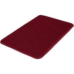 Kleine Wolke Badematte &raquo;Marco&laquo; H&ouml;he 20 mm rutschhemmend beschichtet fu&szlig;bodenheizungsgeeignet Badteppich, Uni Farben rot Polyester
