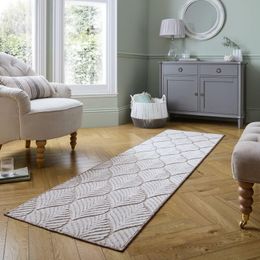 FLAIR RUGS Teppich &raquo;Elm Leaf&laquo; rechteckig 4 mm H&ouml;he In & Outdoor geeignet, Hoch-Tief Effekt, Florales Design beige Kunstfaser