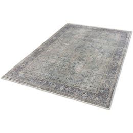 Astra Teppich &raquo;Scala 6621 222&laquo; rechteckig 7 mm H&ouml;he eleganter seidiger Flor, Viskoseteppich, Orient Optik blau Viskose