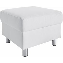 Home Affaire Hocker &raquo;Jamie&laquo; wei&szlig; Microfaser PRIMABELLE (100% Polyester);Struktur fein ( 100% Polyester);Struktur grob ( 100% Polyester);Luxus-