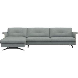 FLEXLUX Ecksofa &raquo;Glow, super bequem durch hochwertigem Sitzaufbau mit Federkern, L-Form&laquo; Modernes skandinavisches Design blau 62% Polyester/17%