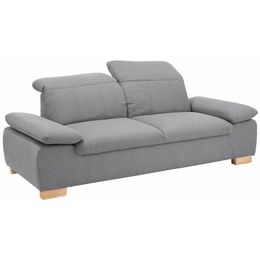 Home Affaire 2,5-Sitzer &raquo;Bergamo Multifunktions-Couch, elegant und komfortabel&laquo; mit Armlehn-und R&uuml;ckenfunktion, Federkern grau Chenille 100% Polyester