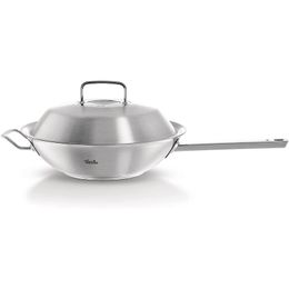 Fissler Wok &raquo;ORIGINAL-PROFI COLLECTION Wok mit Deckel&laquo; Edelstahl 18/10 2 Stk. tlg. mit breitem Sch&uuml;ttrand, Kaltmetallgriffen. Made in Germany silber