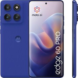 Motorola Smartphone &raquo;Edge 60 Pro&laquo; Dazzling Blue blau Mehr als einen Tag Akkulaufzeit, aufladen in nur 6 Minuten