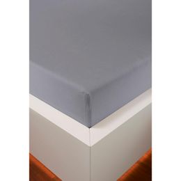 bellana Spannbettlaken &raquo;Jersey-Elasthan deLuxe&laquo; f&uuml;r Boxspringbetten und sehr hohe Matratzen grau Jersey-Elasthan, Obermaterial: 95% Baumwolle, 5% 
