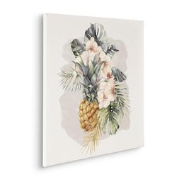 Komar Leinwandbild &raquo;Ananas M&ucirc;r - Gr&ouml;&szlig;e 60 x 60 cm&laquo; Natur 1 Stk. tlg. Keilrahmenbild mi Echtholzrahmen bunt Holz, Papier