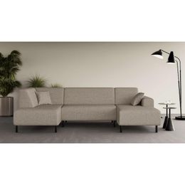 Home Affaire Wohnlandschaft &raquo;ARROS U-Form mit Wellenunterfederung, Ma&szlig;e B/T/H: 300/163/81 cm&laquo; incl. Zierkissen, mit Recamiere links/rechts bestellbar,