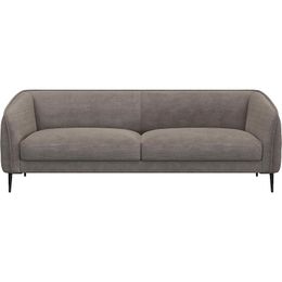 FLEXLUX 3-Sitzer &raquo;Belle Designsofa, Couch, bequem durch Kaltschaum im Sitz&laquo; Skandinavisches Design, In hochwertiger Verarbeitung braun 85% Polyester/