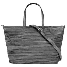 Samantha Look Damen Shopper echt Leder, Made in Italy schwarz