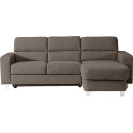 Alina Ecksofa braun Struktur TTA (100% Polyester)