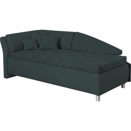 Alina Schlafsofa &raquo;Lindsay&laquo; Bettkasten, Zierkissen-Set aus: 2 Stk. 40x40cm, 1 Stk. 30x30cm gr&uuml;n Struktur TMD (100% Polyester)