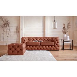 Home Affaire Chesterfield-Sofa &raquo;Kalina&laquo; mit klassischer Chesterfield-Knopfheftung braun