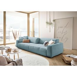 3C Candy Big-Sofa &raquo;Yoshy Mega Sofa mit Komfortfunktionen, modern und bequem,&laquo; Zwei Sitztiefen durch verstellbare R&uuml;ckenlehne, Bezug in Cord blau 88% 