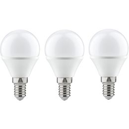 Paulmann LED-Leuchtmittel &raquo;Tropfen 4W E14 230V Warmwei&szlig; 3er-Pack&laquo; 3 Stk. Warmwei&szlig; 2700 Kelvin wei&szlig;