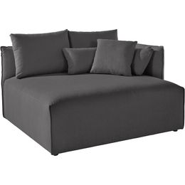 OTTO home Ottomane &raquo;N&ouml;re&laquo; kurzes Lounge-Modul - zum Zusammenstellen, Breite 138 cm, Tiefe 128 cm grau 60% Baumwolle/40% Leinen