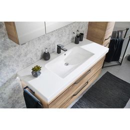 Waschtisch &raquo;Serie Balto Mineralmarmor-Waschtisch mit Unterschrank, 123 cm breit&laquo; 2 Stk. tlg. Waschplatz mit 2 Schubladen, Badschrank in verschiedenen 