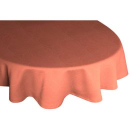 WIRTH Tischdecke &raquo;Neufahrn&laquo; oval orange Kunstfaser