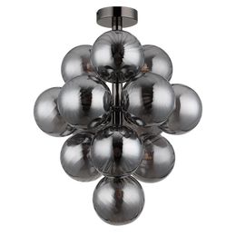 Globo LIGHTING Deckenleuchte &raquo;CONOR&laquo; G9 1 Stk. Deckenlampe, Glas, Wohnzimmer, Essbereich grau