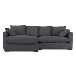 Home Affaire Ecksofa &raquo;Coray&laquo; Breite 266 cm, extra weich und kuschelig, mit Federn und Daunen grau 100% Polyester