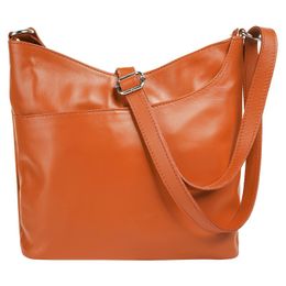 Samantha Look Damen Umh&auml;ngetasche echt Leder, Made in Italy orange
