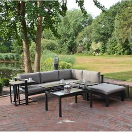 Garden Pleasure Gartenlounge-Set &raquo;MIRANDA&laquo; 5 Stk. tlg. grau Aluminium