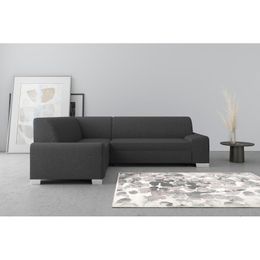 DOMO collection Ecksofa &raquo;Anzio in kubischer Formensprache, flache Armlehnen, L-Form&laquo; Wahlweise mit Bettfunktion und Federkern f&uuml;r hohen Sitzkomfort 