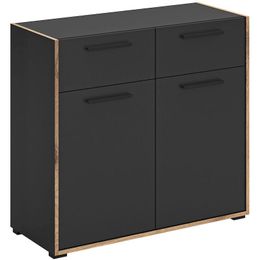 Home Affaire Kommode &raquo;MUSTA, Breite: 95cm, 2 Schubk&auml;sten, 2 T&uuml;ren, 4 F&auml;cher&laquo; Anrichte, Sideborad, Highboard, Schrank, Schuhkommode, Flurkommode FSC -