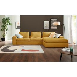 Alina Ecksofa &raquo;Sandy&laquo; mit Recamiere, in modernem Cordstoff gelb Cord GCT (92% Polyester, 8% Nylon)