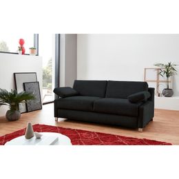 Bali Schlafsofa &raquo;Viola, Dauerschl&auml;fer mit Seitenkissen&laquo; in 140er und 160er Breite, 3 Varianten, auch mit Ergoflex-Lattenrost grau 100% Polyester