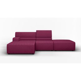 Egoitaliano Ecksofa &raquo;Babouche, Designsofa mit au&szlig;ergew&ouml;hnlichem Sitzkomfort zum Wohlf&uuml;hlen&laquo; pink 100% Polyester. Wasserabweisende Mikrofaser.