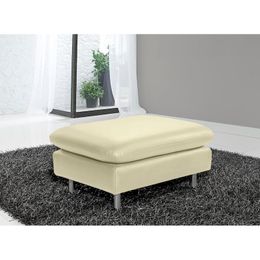 Places of Style Hocker &raquo;Redding&laquo; beige NaturLEDER - &raquo;Madras&laquo; (echtes Rindsleder); St&auml;rke 0, 9 - 1, 1 mm