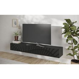 OTTO home TV-Board &raquo;Snake, Schwebe-Lowboard, TV-Schrank, Media-Board, Breite 210 cm&laquo; mit Siebdruck-Front, 1 Klappe, wandh&auml;ngend, stilvoll & funktional