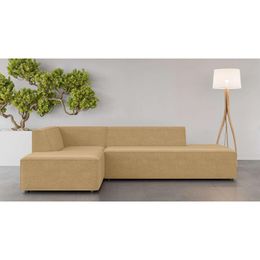 OTTO home Ecksofa &raquo;Ecksofa Cavan mit Ottomane links oder rechts bestellbar&laquo; L-Form mit Wellenunterfederung, Ma&szlig;e B/T/H: 270/180/72 cm gold 100% 
