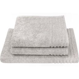 Dyckhoff Handtuch Set &raquo;Deep Harmony Energy&laquo; Set 3 Stk. Frottier 15% Hanf; 2 Handt&uuml;cher (50x100cm), 1 Duschtuch (70x140cm) silber Frottier, Obermaterial: 85% 