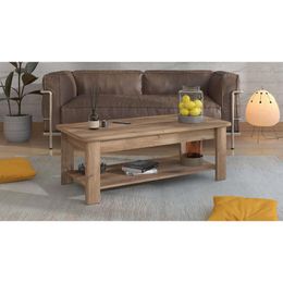 Home Affaire Couchtisch &raquo;Jersey Kaffeetisch, 124 cm, in trendigen Farben, modern&laquo; Eleganter Couchtisch, zeitloses Design, mit eine Ablagebode braun