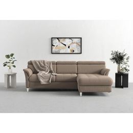 Sit & More sit&more Ecksofa &raquo;Marano L-Form&laquo; inklusive Kopfteilverstellung, wahlweise mit Bettfunktion, Bettkasten grau 98% Polyester, 2% Polyamid