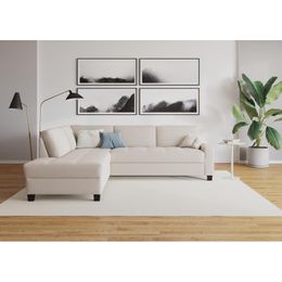 DOMO collection Ecksofa &raquo;Florentina zeitlos und elegant, Sitzn&auml;hte als Designelement, L-Form&laquo; wahlweise mit Bettfunktion, mit Kontrastnaht, 