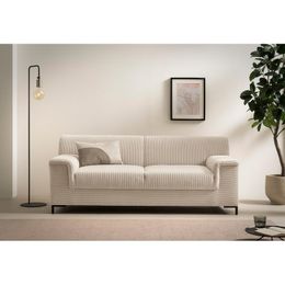 Home Affaire 2,5-Sitzer &raquo;Jamie 2 auch in Cord B/T/H: 192/81/76 cm&laquo; zeitlos, modern, mit komfortablem Federkern beige 100% Polyester