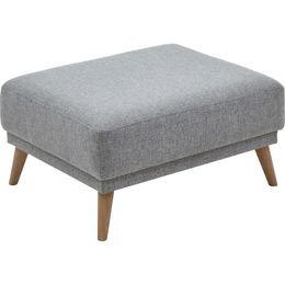 ATLANTIC HOME COLLECTION Hocker &raquo;Elvis&laquo; Massivholzf&uuml;&szlig;e schwarz-wei&szlig; 79% PES; 21% PP