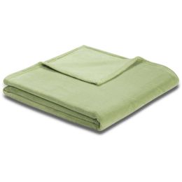 Biederlack Wohndecke &raquo;King Fleece&laquo; leicht, Kuscheldecke gr&uuml;n Polyester
