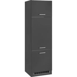 KOCHSTATION K&uuml;hlumbauschrank &raquo;KS-Kehl&laquo; f&uuml;r Einbauk&uuml;hlschrank, Nischenh&ouml;he 88cm grau MDF