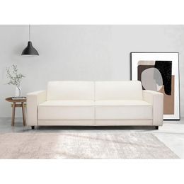 3-Sitzer &raquo;ALLIE Schlafsofa 225 cm&laquo; Bett-Funktion (108/190cm), trendiger Cord o. pflegeleichter Velours beige 100% Polyester