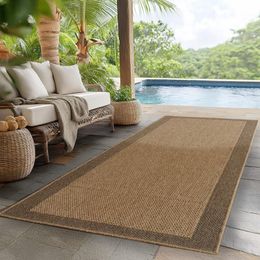 Ayyildiz Teppiche Outdoorteppich &raquo;TIMBER 1402&laquo; rechteckig 5 mm H&ouml;he L&auml;ufer, In und Outdoor, Jute Sisal Optik, Wohnzimmer, Aussenbereich beige Polypropylen