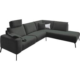 Home Affaire Ecksofa &raquo;Bellini L-Form&laquo; incl. motorischer Relaxfunktio, wahlweise Easy Care-Bezug grau Luxus-Microfaser weich (98% Polyester, 2% Nylon);