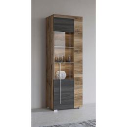 OTTO home Vitrine &raquo;Roger,H&ouml;he 160cm stilvolle Glasvitrine mit verstellbare Glasb&ouml;den&laquo; Standvitrine 1Trg, viel Stauraum, ohne Beleuchtung braun ABS-
