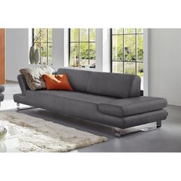 W.Schillig 3-Sitzer &raquo;taboo Designsofa mit hohem Sitzkomfort&laquo; mit &Uuml;bertiefe, inklusive Armlehnenverstellung grau Flachgewebe S22 (100% Polyester);Stoff