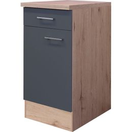 Flex-Well Unterschrank &raquo;Morena&laquo; (B x H x T) 40 x 85 x 60 cm grau Holzwerkstoff