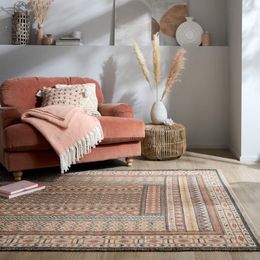 FLAIR RUGS Teppich &raquo;Rami Jute&laquo; rechteckig 2 mm H&ouml;he rot Baumwolle, Jute