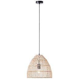 Brilliant Pendelleuchte &raquo;Minster&laquo; E27 1 Stk. H&auml;ngelampe 35cm natur/wei&szlig; beige